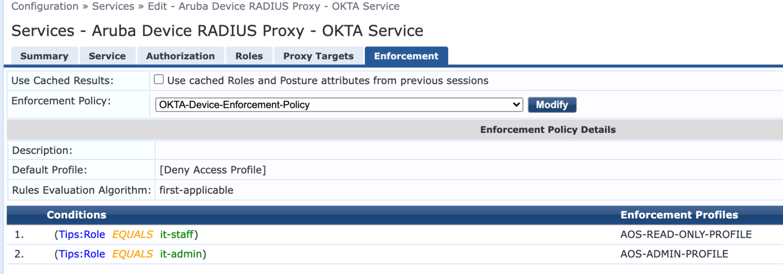 Okta Integration with Aruba ClearPass for MFA support (Radius and TACACS) – WIFI-GUYS
